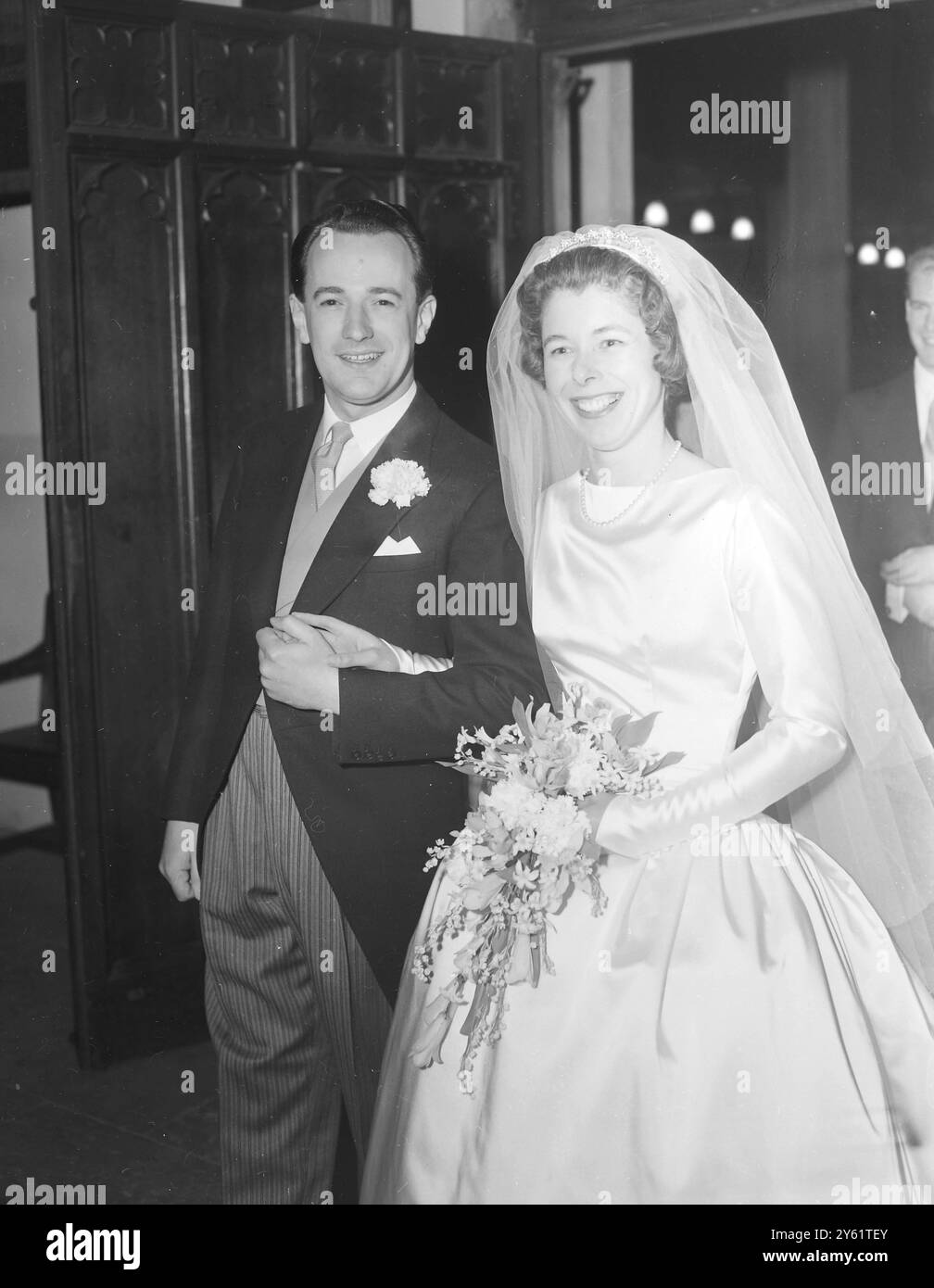 MISS BERYL NATION AND VERNON TURNER AFTER THEIR WEDDING 13 FEBRUARY ...