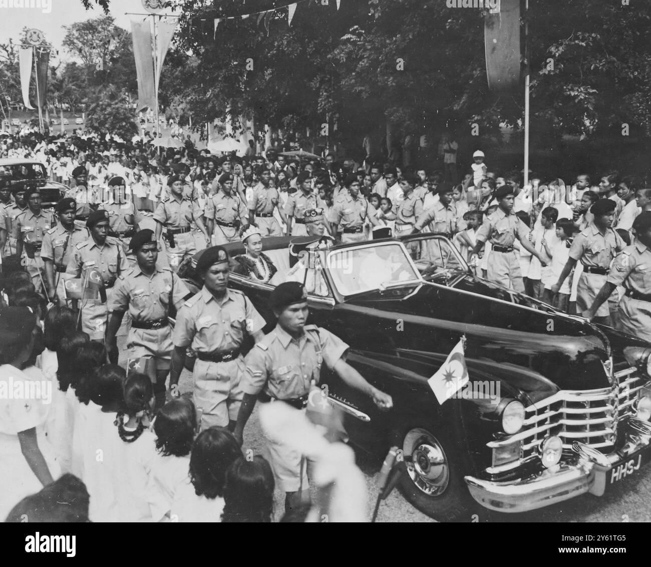 CROWDS LINE STREETS OF JOHORE TO WATCH THE CORONATION OF THE SULTAN OF ...