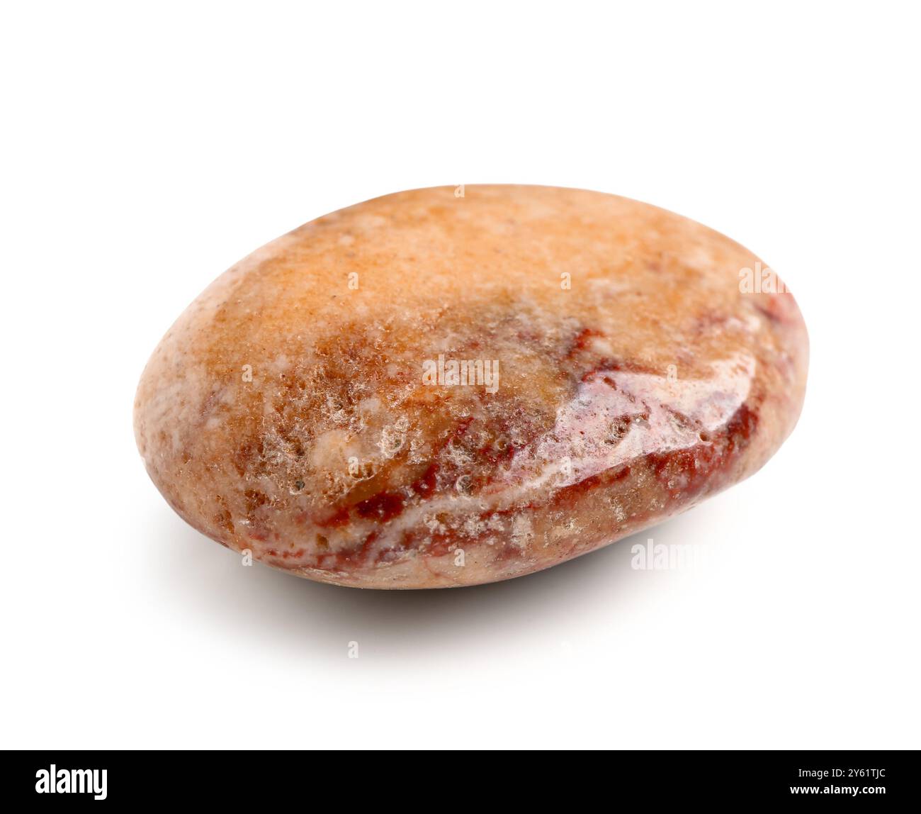 Brown pebble stone on white background Stock Photo - Alamy