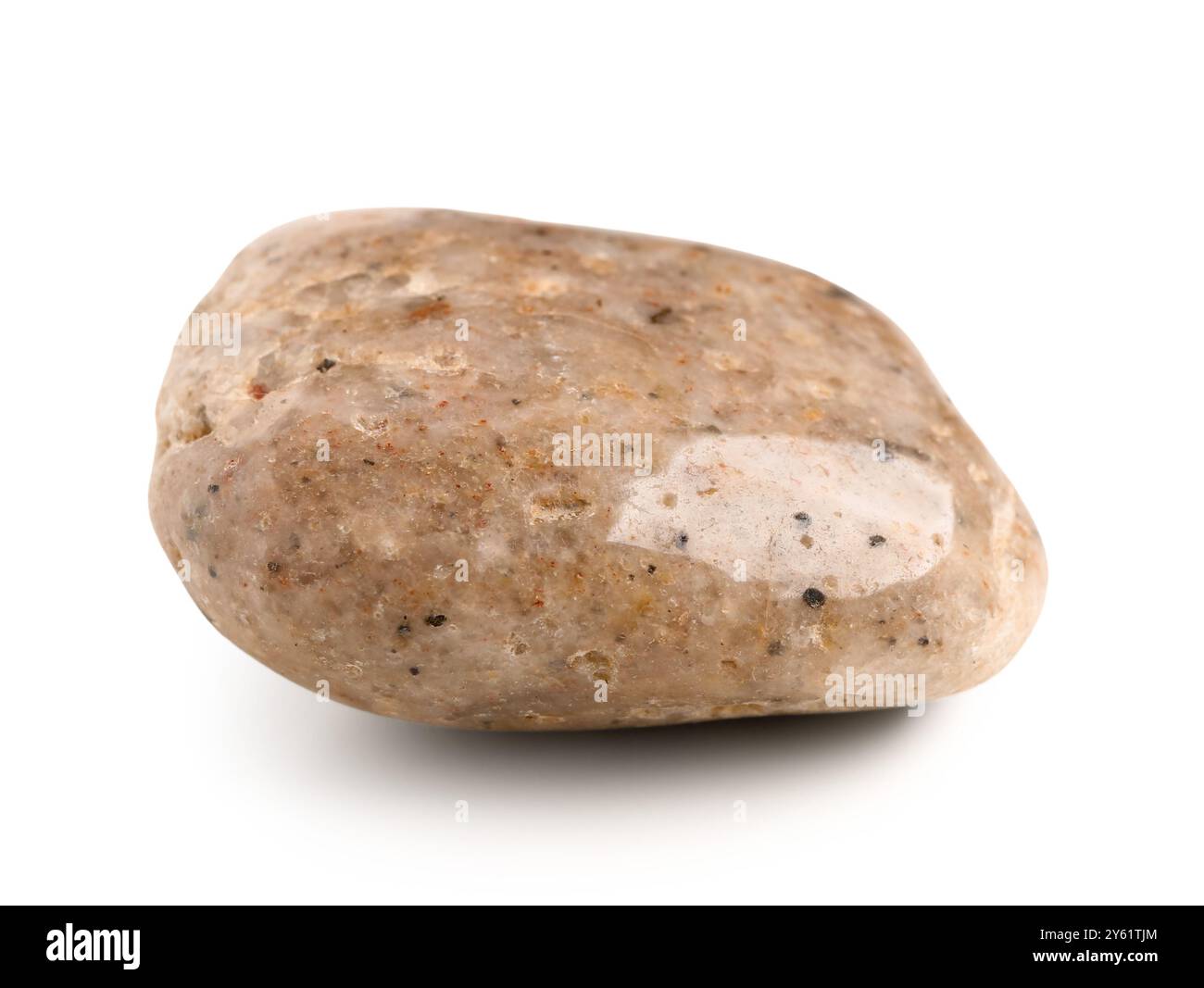 Brown pebble stone on white background Stock Photo - Alamy