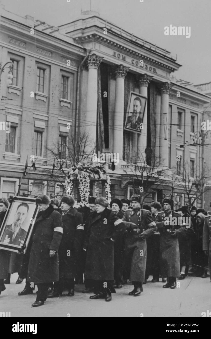 FUNERAL PROCESSION THROUGH THE RED SQUARE FOR SOVIET PROFESSOR IGOR ...