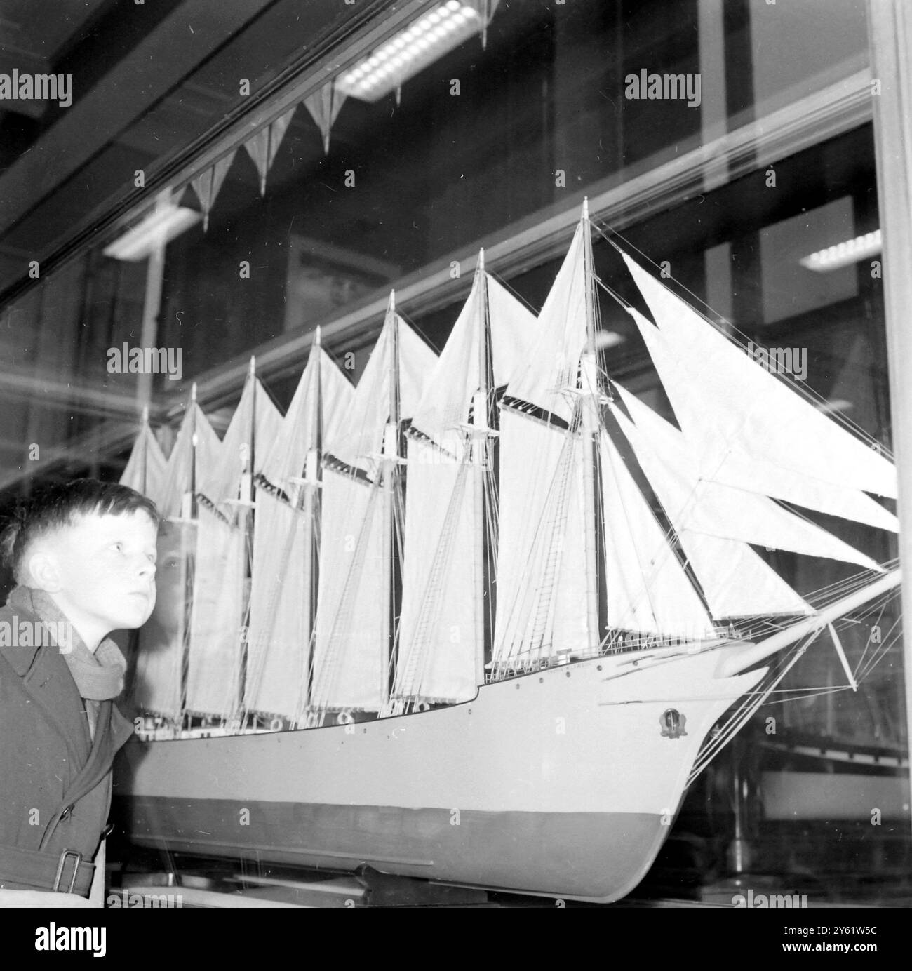 CHRISTOPHER GREEF OF WIMBLEDON WITH MODEL SCHOONER SEEN AT THE SCIENCE MUSEUM IN LONDON NAMED ...