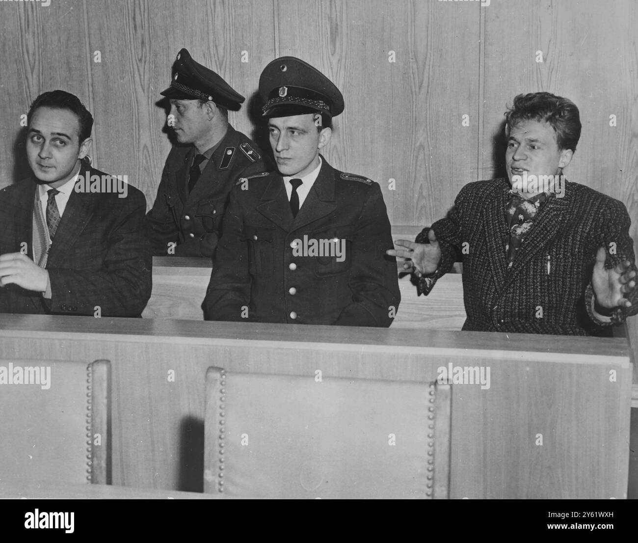 PAUL JOSEF SCHOENEN ( RIGHT ) AND ARNOLD STRUNK AT THEIR TRIAL FOR THE ...