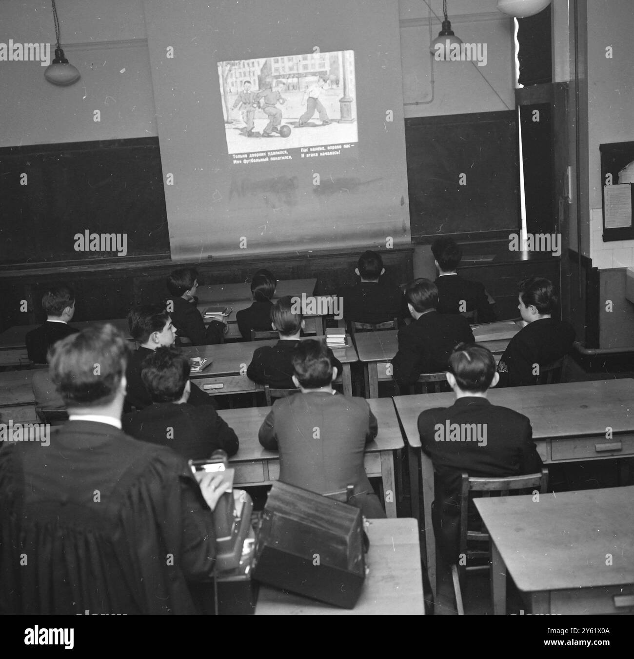 CHILDREN LEARNING RUSSIAN AT TOTTENHAM GRAMMAR SCHOOL 5 FEBRUARY 1960 ...