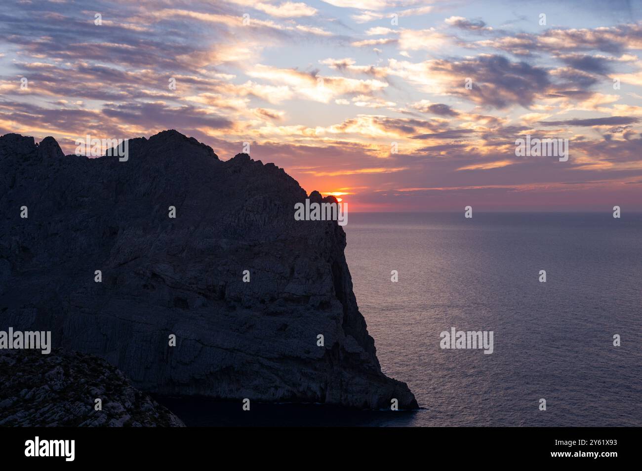 Sunset at Cape de Formentor in Mallorca Stock Photo - Alamy