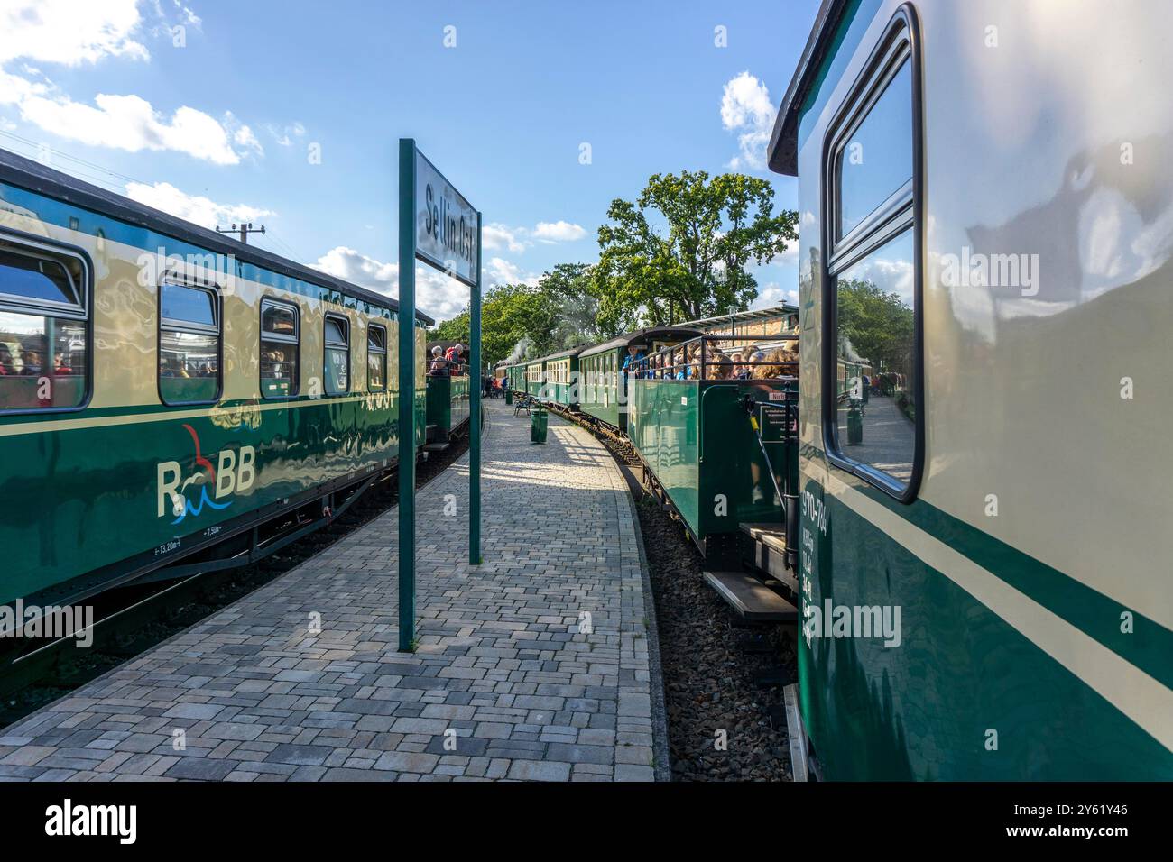 The historic steam train connection with the narrow-gauge train called ...