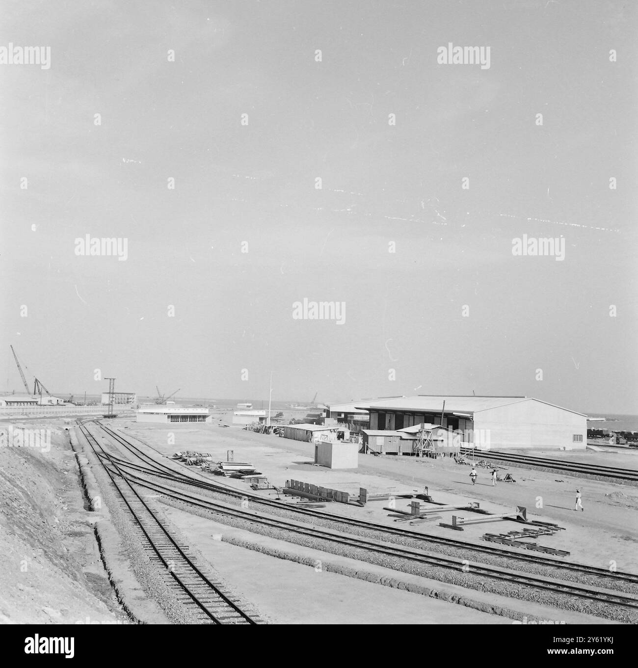TEMA HARBOUR UNDER CONSTRUCTION 29 JANUARY 1960 Stock Photo - Alamy
