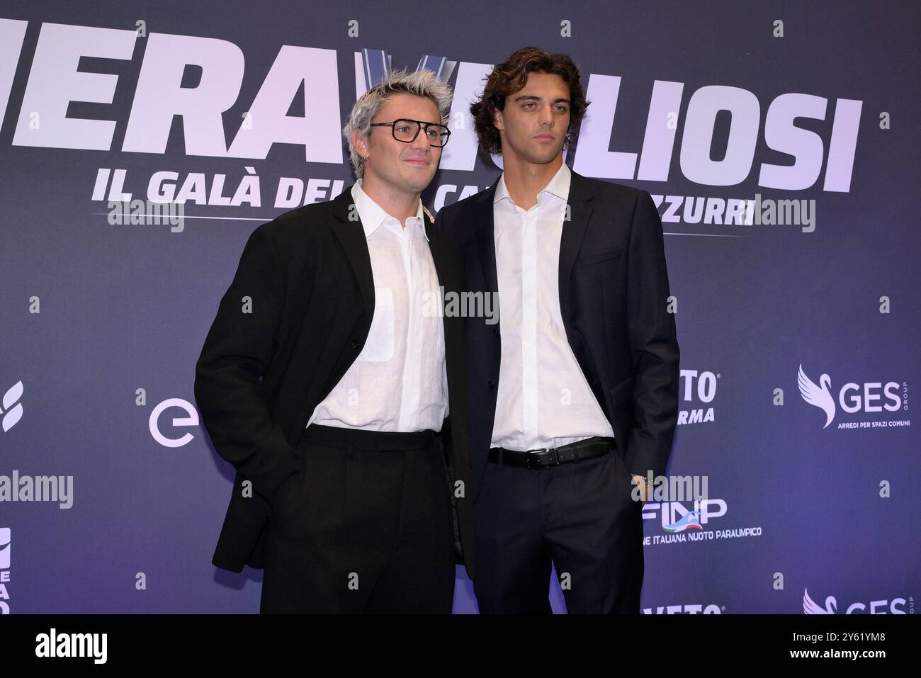 Nicolo’ Martinenghi and Thomas Ceccon during the Azzurri #Meravigliosi ...