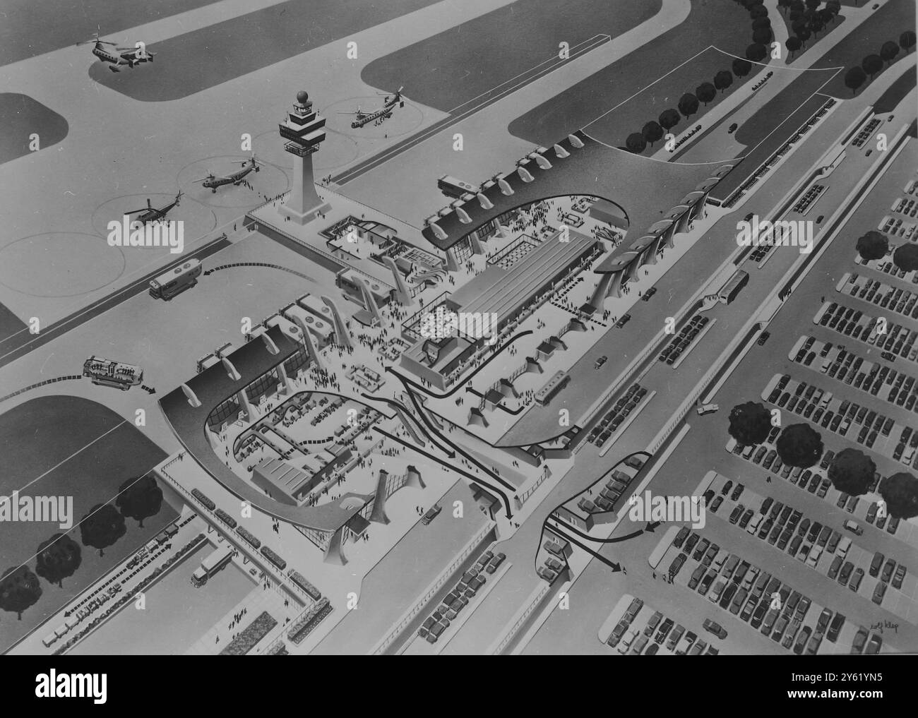 THE DESIGN FOR THE TERMINAL OF WASHINGTON NEW JET AGE AIRPORT DULLES ...