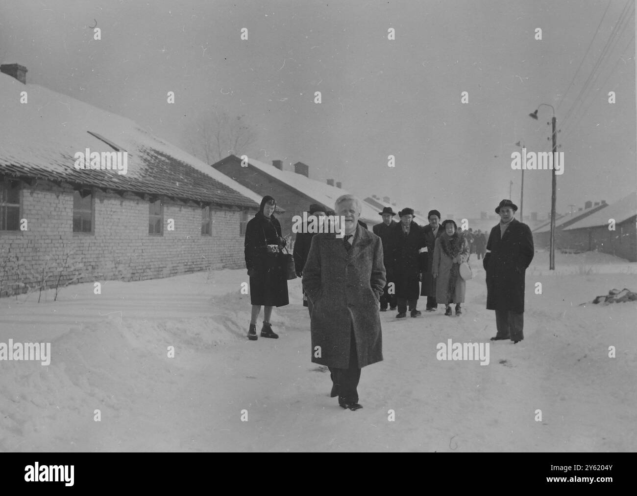 BRITISH MP MR SILVERMAN AT FORMER NAZI CONCENTRATION CAMP OSWIECHIM 27 ...