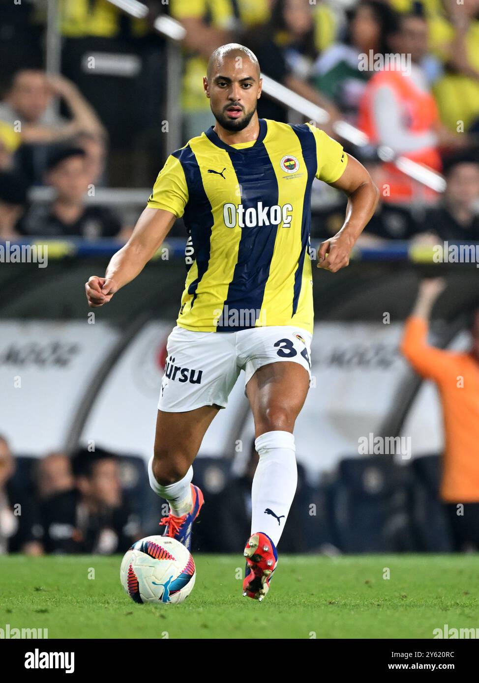 ISTANBUL - Sofyan Amrabat of Fenerbahce SK during the Turkish Superlig match between Fenerbahce ...