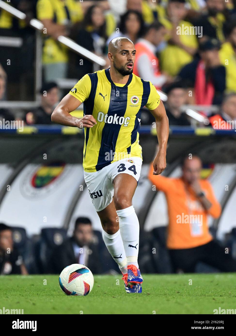 ISTANBUL - Sofyan Amrabat of Fenerbahce SK during the Turkish Superlig match between Fenerbahce ...
