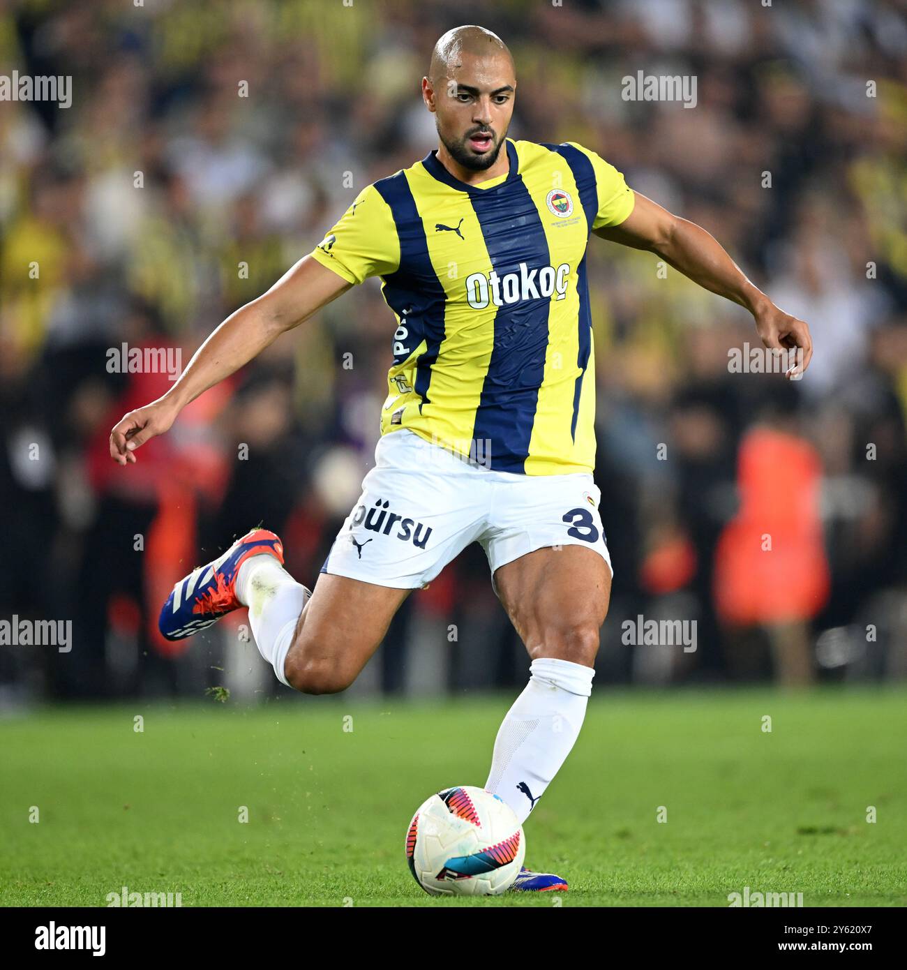 ISTANBUL - Sofyan Amrabat of Fenerbahce SK during the Turkish Superlig match between Fenerbahce ...