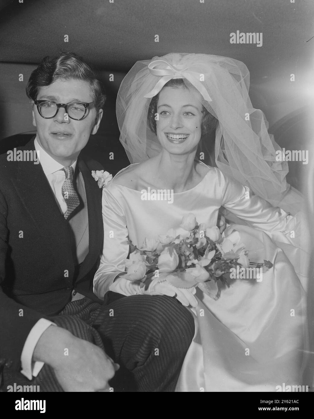 BRIDE CAROLINE BARCLAY AND GROOM GERALD BALDING AFTER THEIR WEDDING AT ...