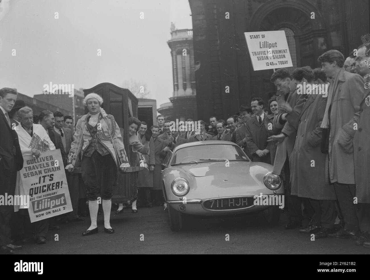 A SPORTS CAR DRIVEN BY GRAHAM WARNER WITH PASSENGER JUNE THORBURN 22 ...