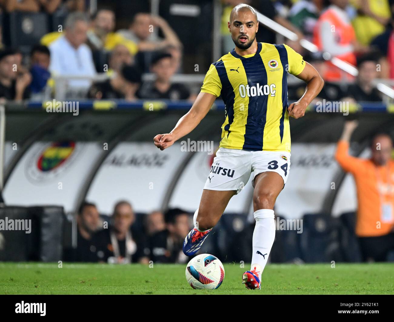 ISTANBUL - Sofyan Amrabat of Fenerbahce SK during the Turkish Superlig match between Fenerbahce ...