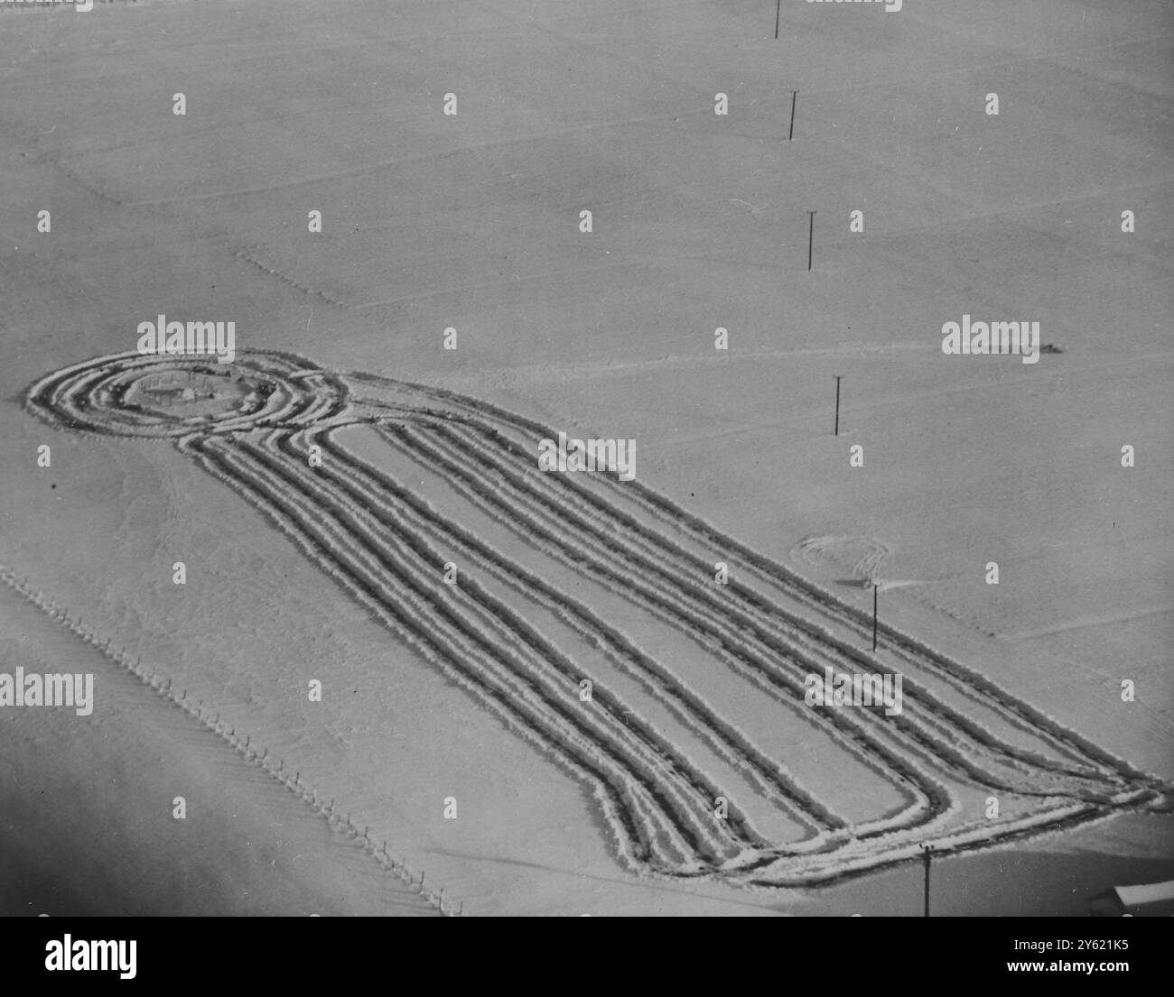 SNOW PLOUGHING SO ANIMALS CAN REACH FODDER 21 JANUARY 1960 Stock Photo ...