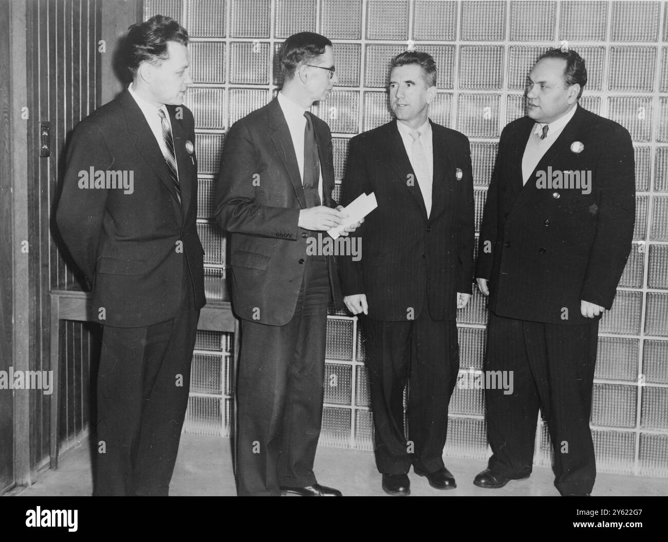 THREE RUSSIAN SCIENTISTS ATTEND THE HARWELL ATOMIC ENERGY RESEARCH ...