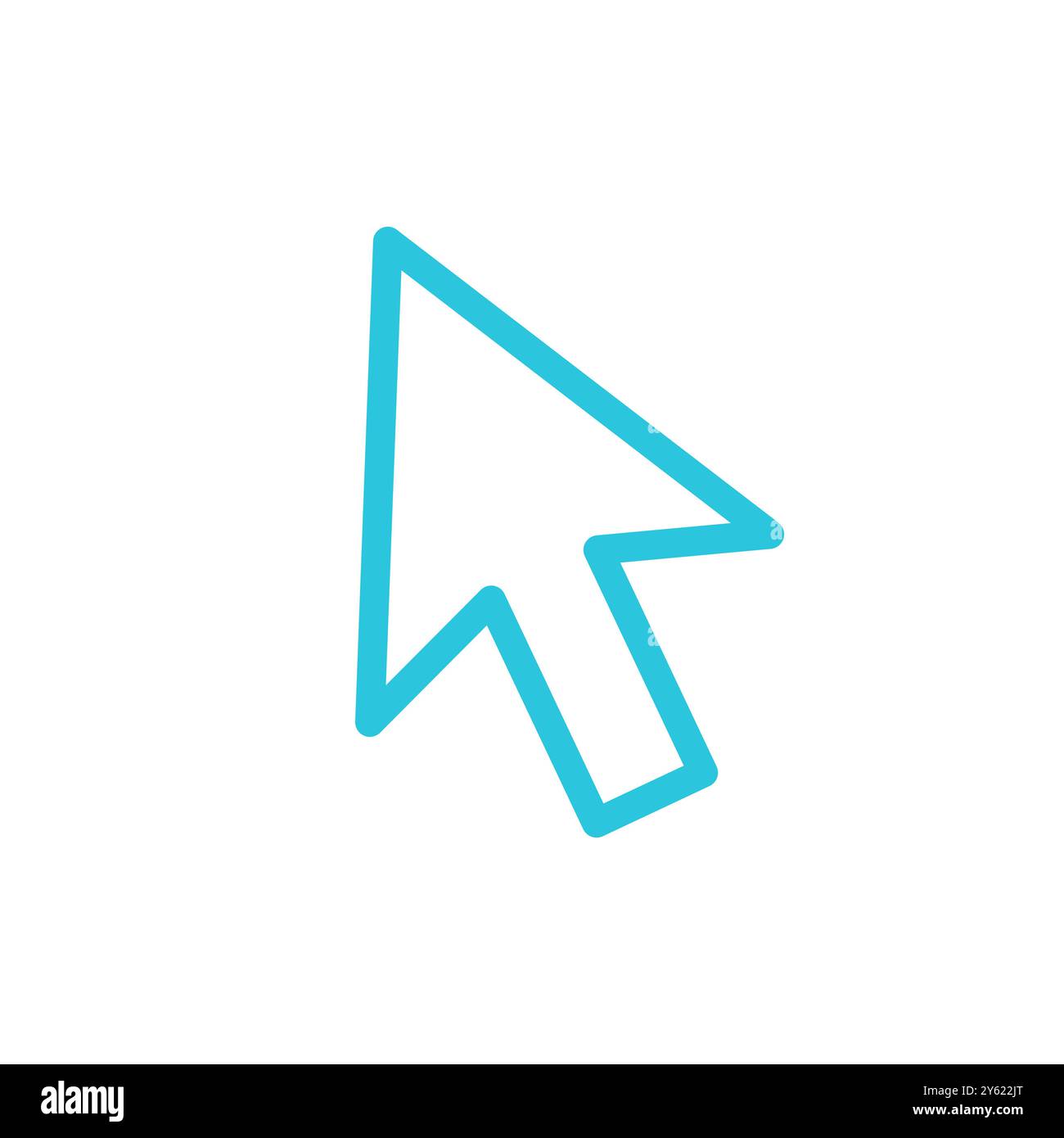 Pointer icon. Cursor arrow. Isolated on white background. From blue ...