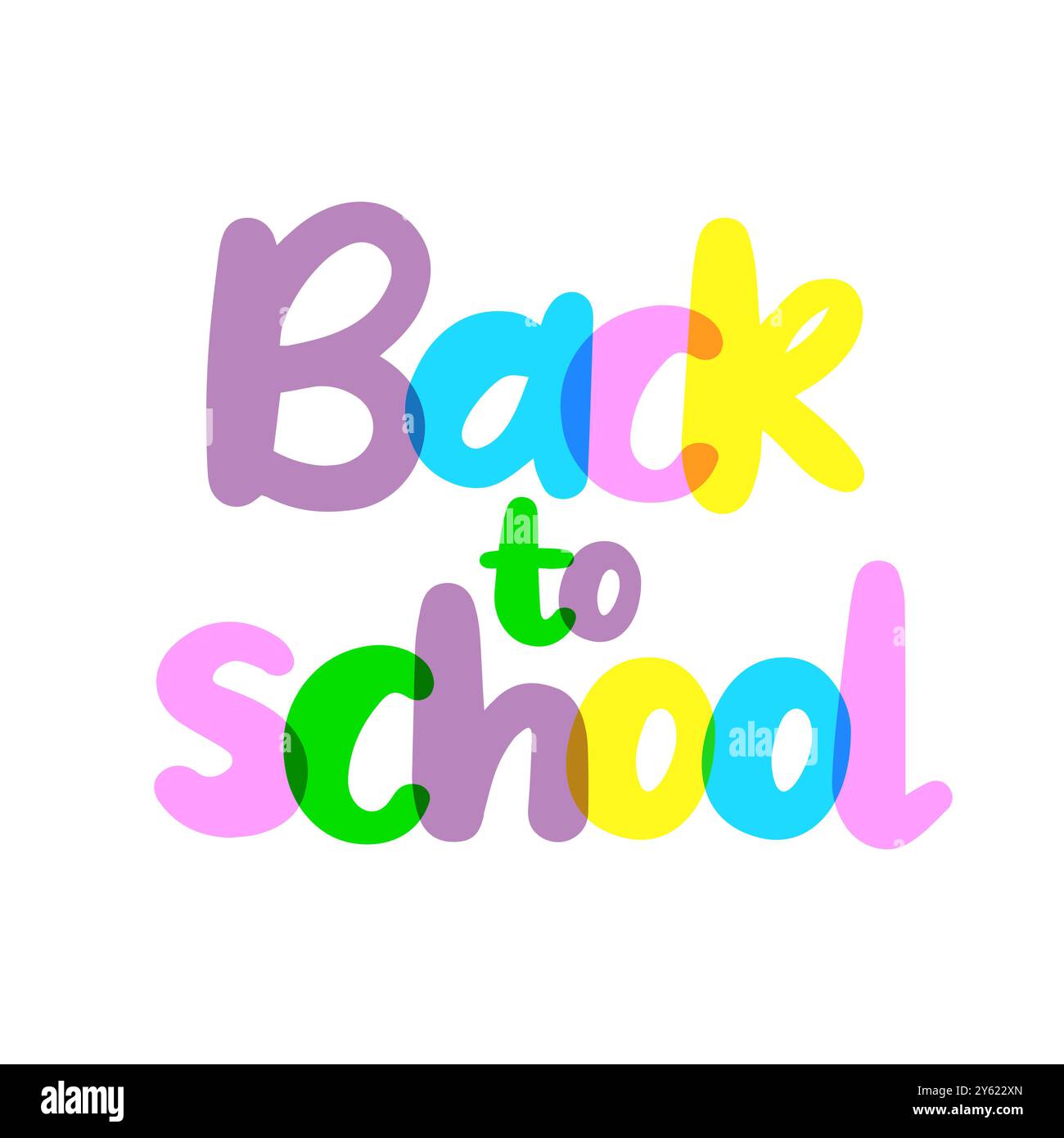 Back to school colorful sign Stock Vector Image & Art - Alamy