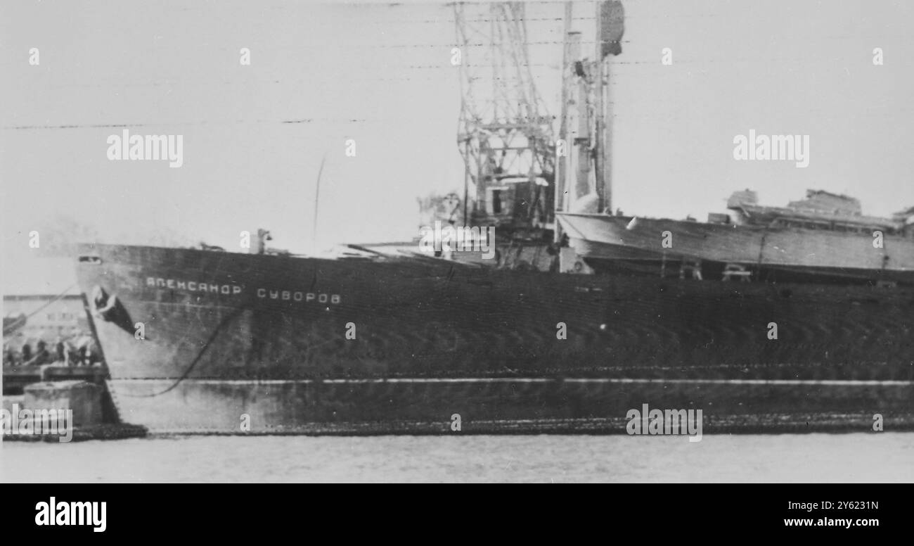 A SOVIET CARGO VESSEL DOCKS IN THE IRAQI DOCK OF BASRA 15 JANUARY 1960 ...