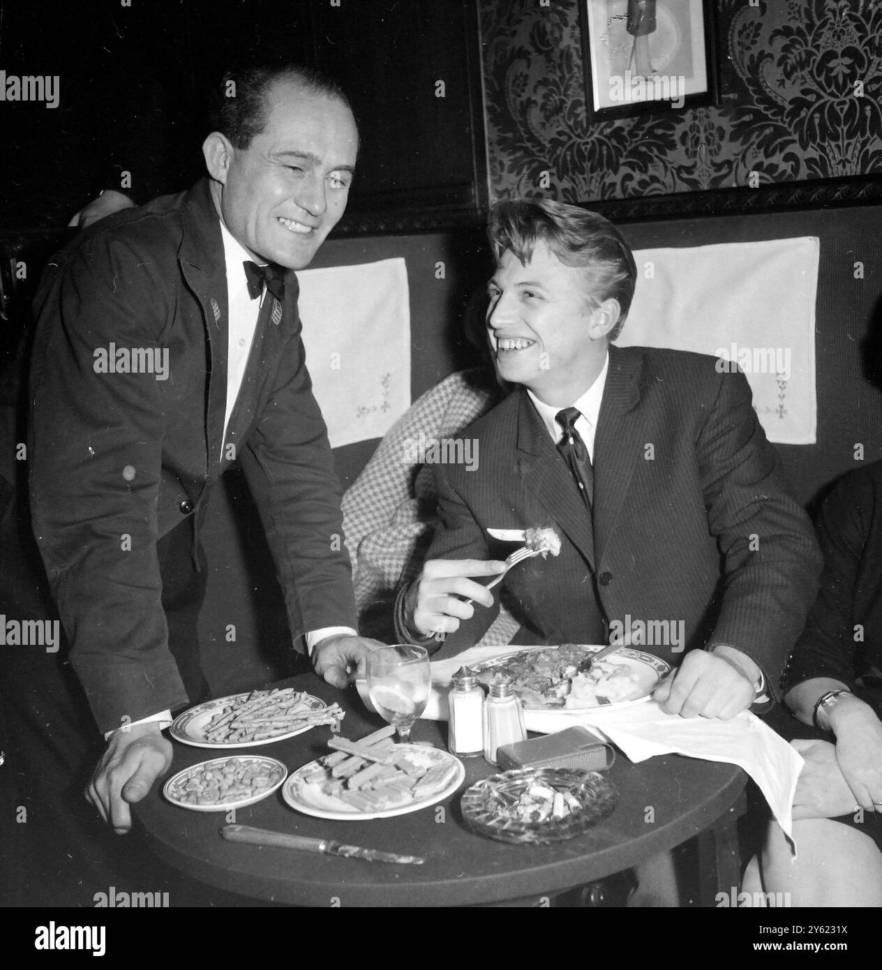 SHIP MATE GEORGE BAUWENS SURPRISES SINGER TOMMY STEELE BY REPAYING AN ...