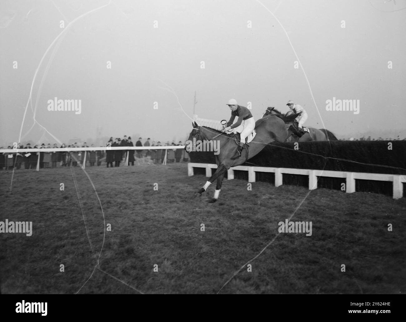 HORSE RACE THE NORBITON HANDICAP STEEPLE CHASE AT HURST PARK 6 JANUARY ...