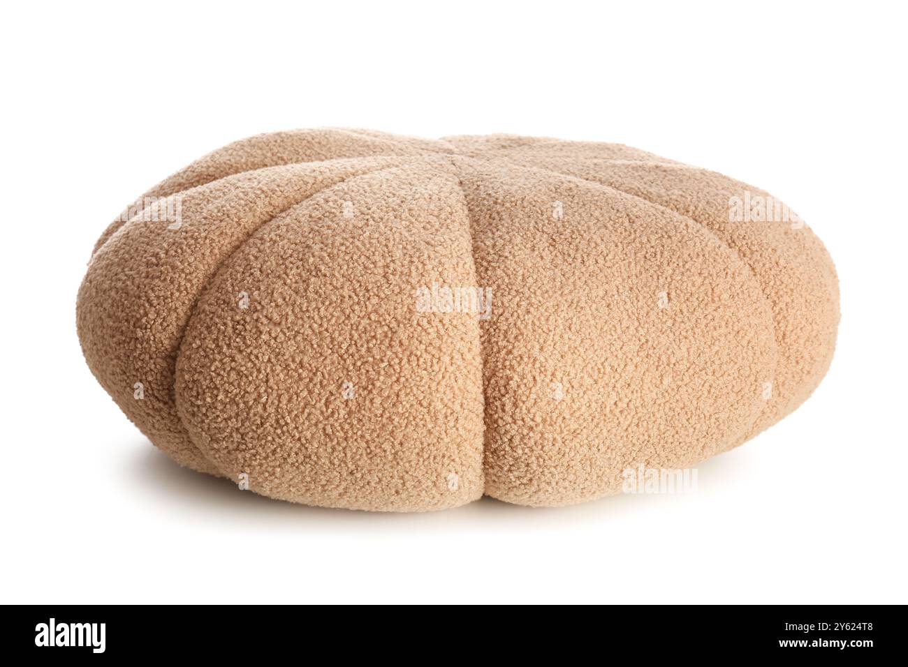 Stylish soft pouf on white background Stock Photo - Alamy