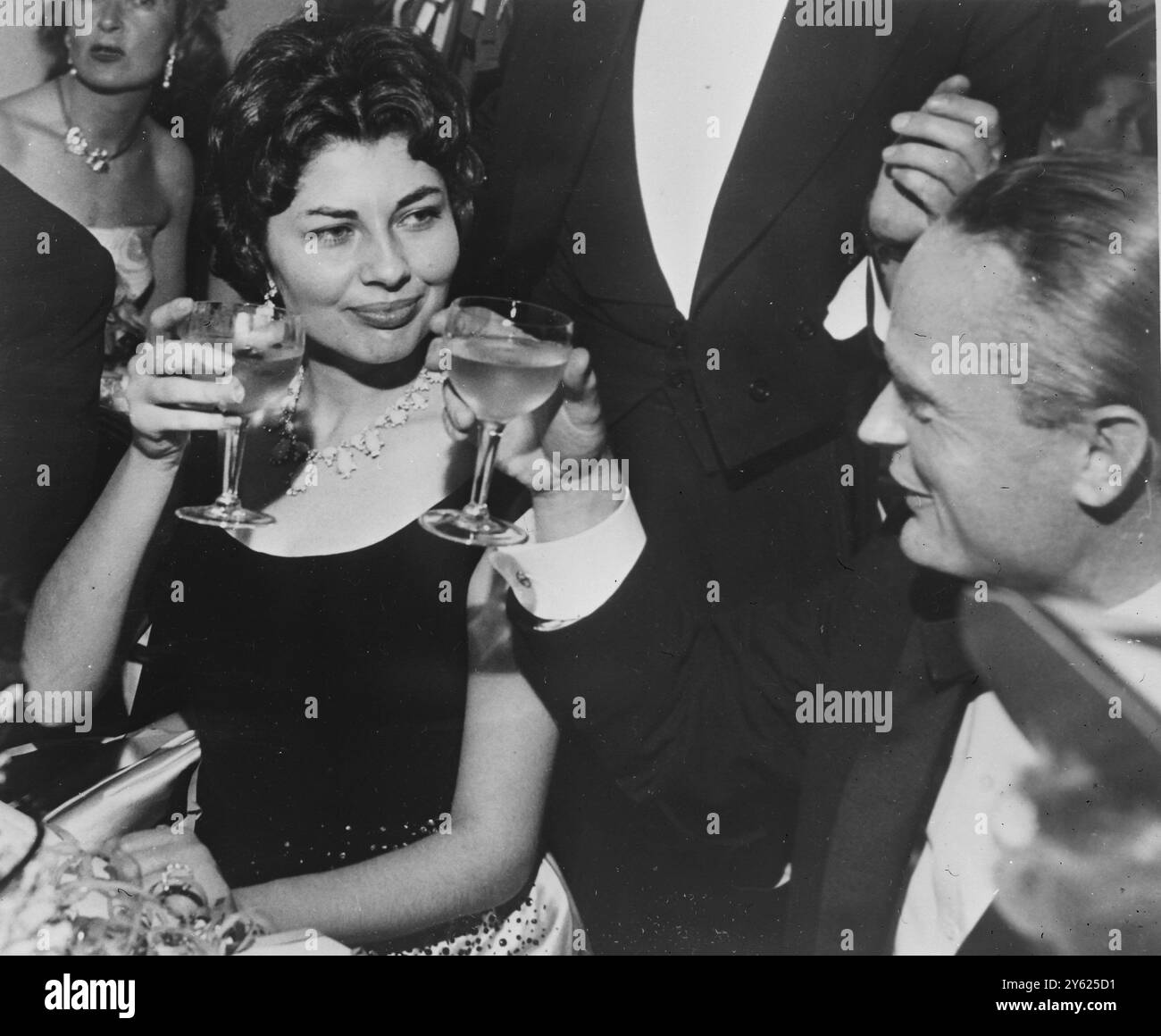 EX EMPRESS SORAYA AND HARALD KRUPP TOASTING TO THE NEW YEAR 31 DECEMBER ...