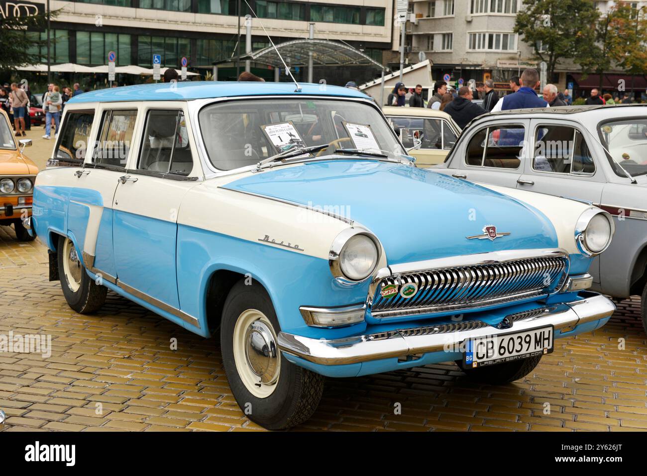 Volga Gaz-22 Russian car from 1966 at the Sofia Retro Cars Parade in ...