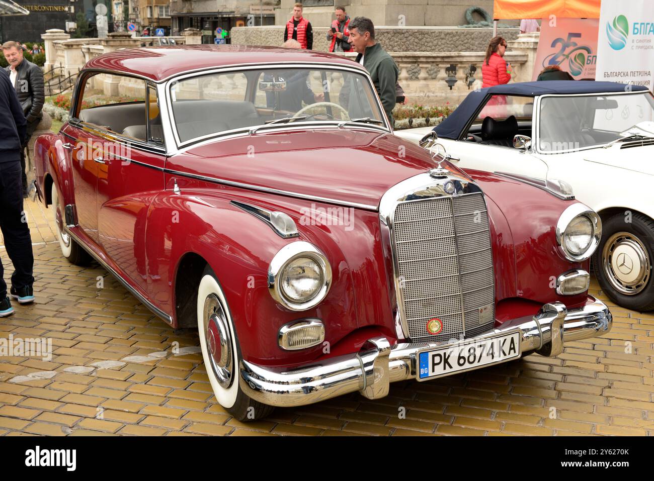 Mercedes 300 German car from 1958 at the Sofia Retro Cars Parade in ...