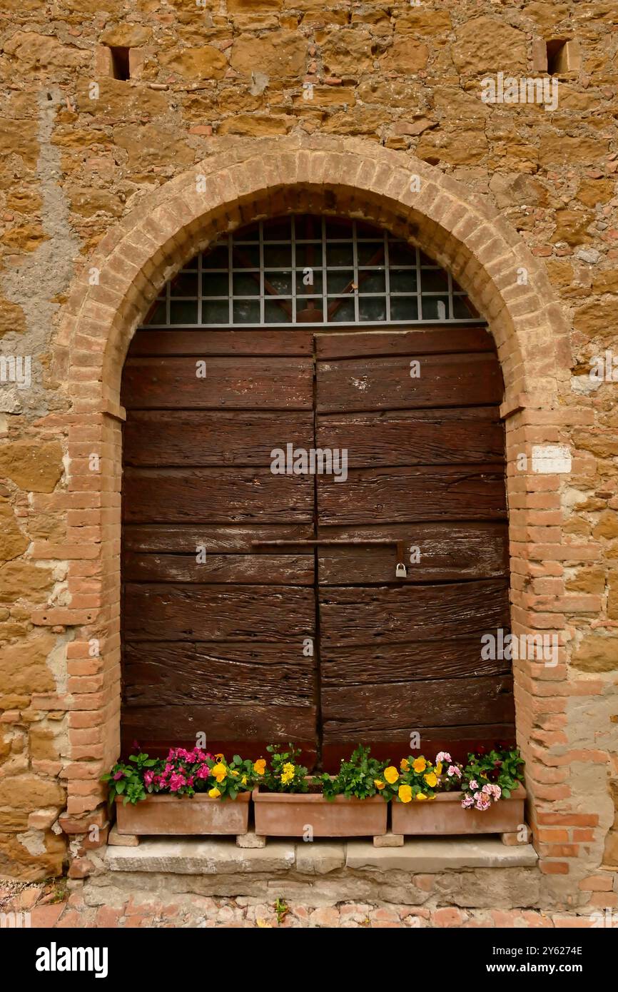 The characteristic medieval village of Montisi overlooks the ...