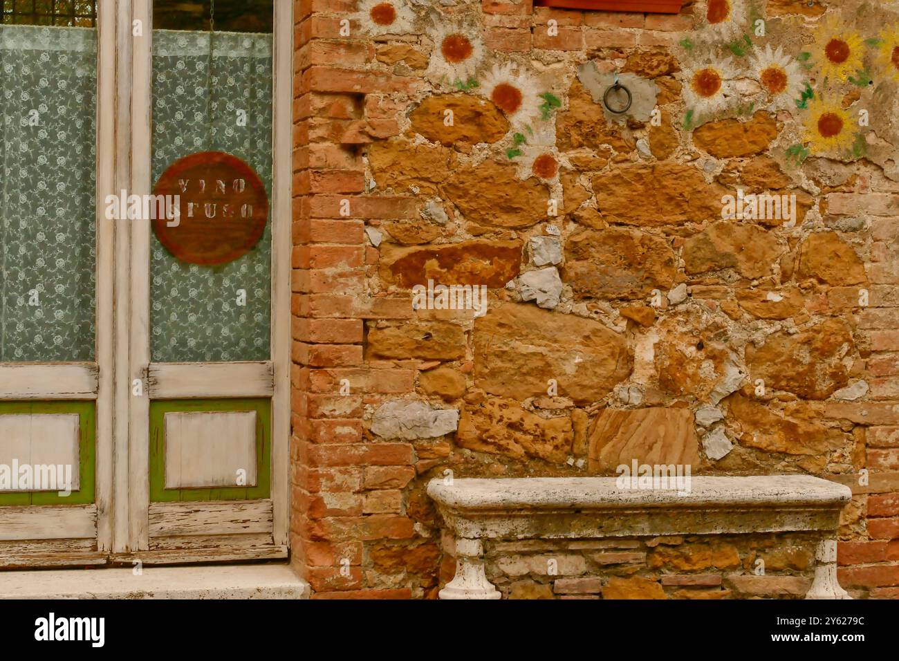The characteristic medieval village of Montisi overlooks the ...