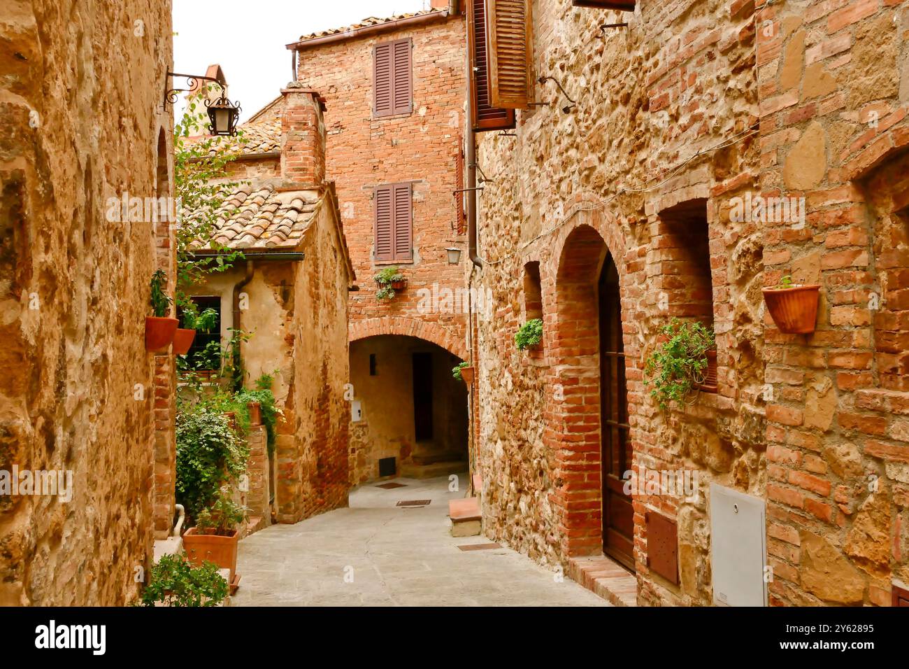 The characteristic medieval village of Montisi overlooks the ...