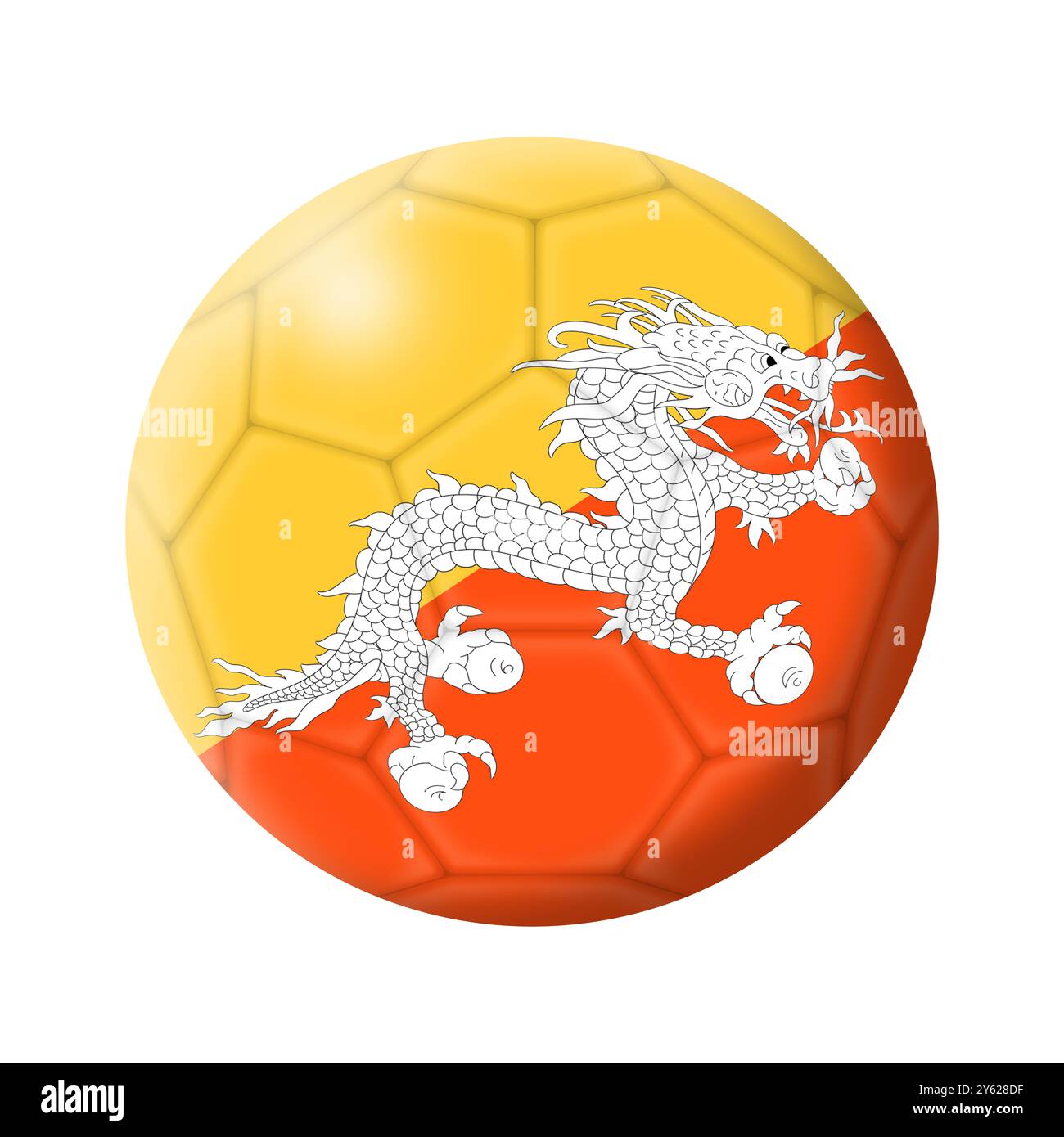 Bhutan soccer ball football with clipping path Stock Photo - Alamy