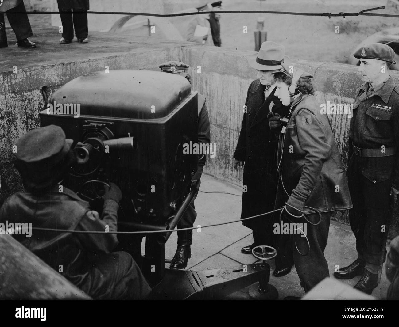 The Rt. Hon. Emanuel Shinwell, Minister for War, accompanied by Lieut ...