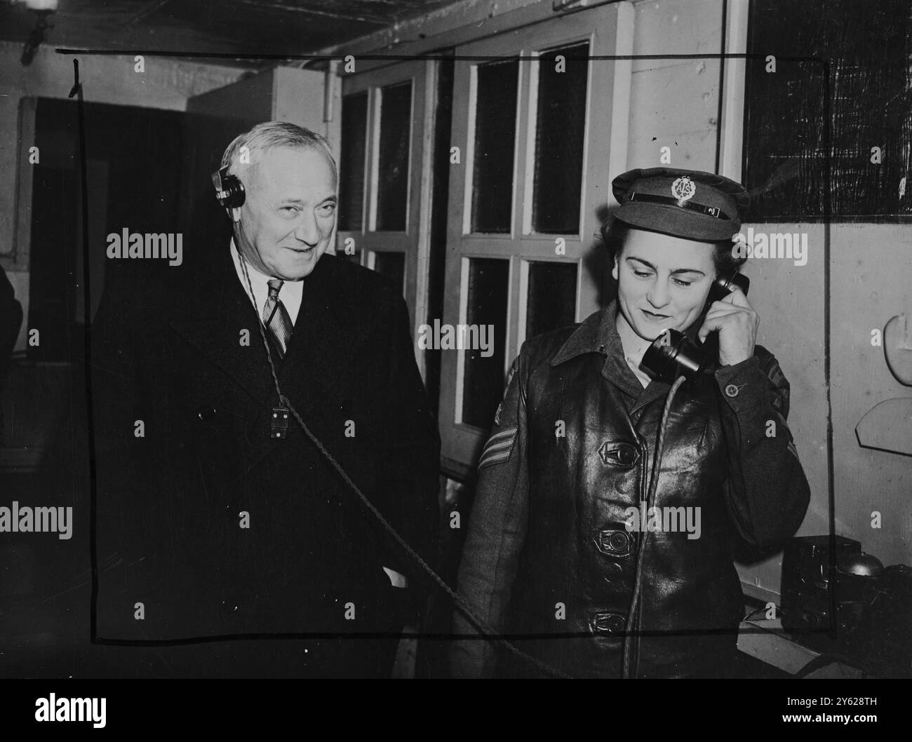 The Rt. Hon. Emanuel Shinwell, Minister for War, accompanied by Lieut ...