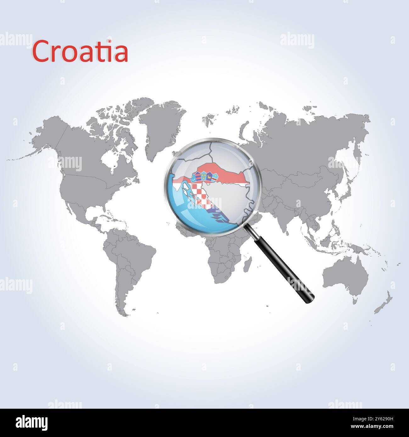 Croatia magnified map hi-res stock photography and images - Alamy