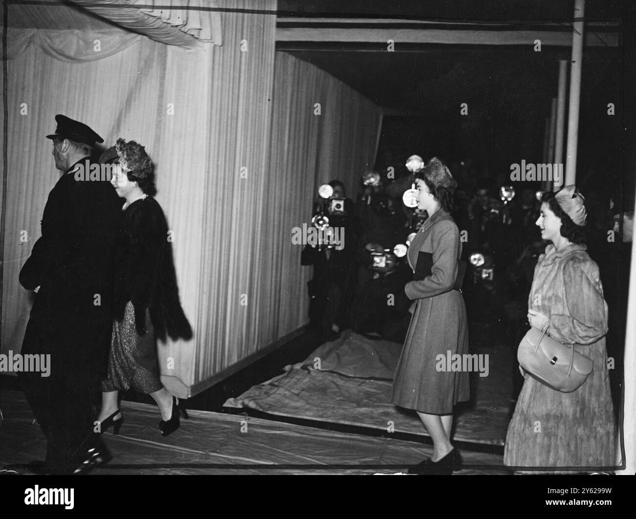 H.R.H Princess Elizabeth and her bridegroom Lt Philip Mountbatten , R.N ...