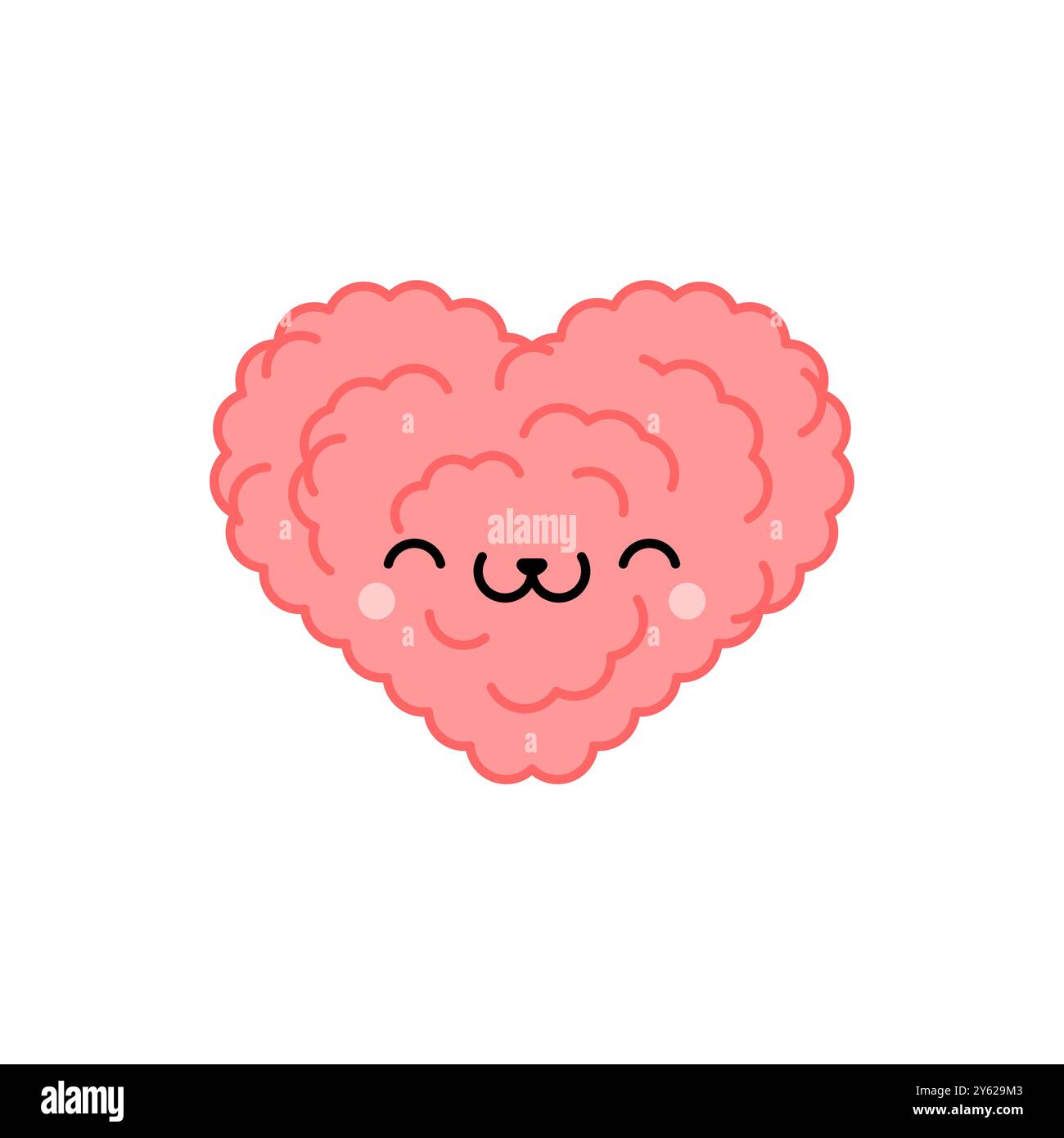 Fluffy cute heart isolated. Vector illustration Stock Vector Image ...