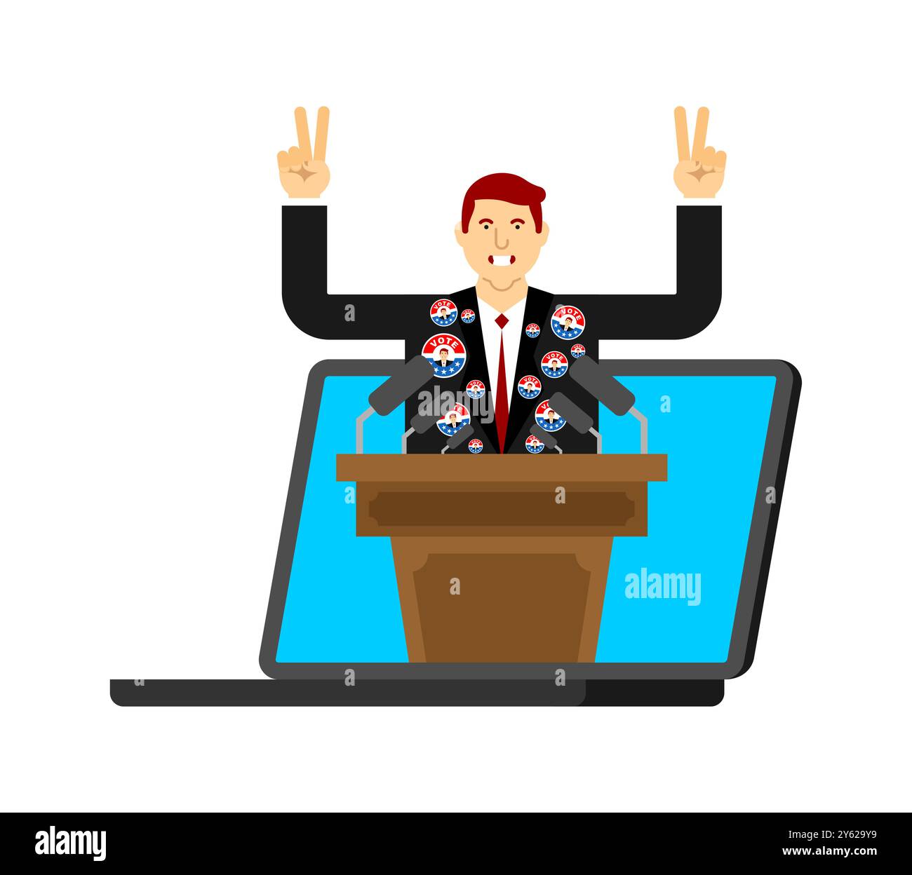 Presidential candidate scammer Fraudster. Online voting is fake. Guy ...