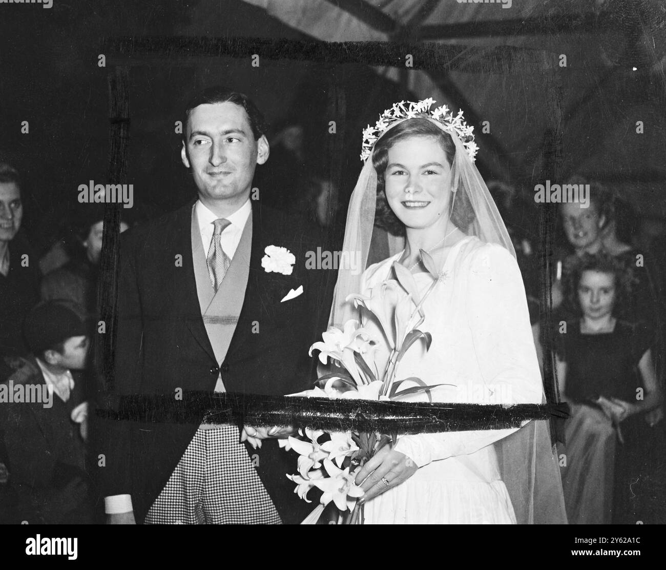 Lord Keyes weds Miss S. Mary Packe at Bromley 6 December 1947 Stock ...