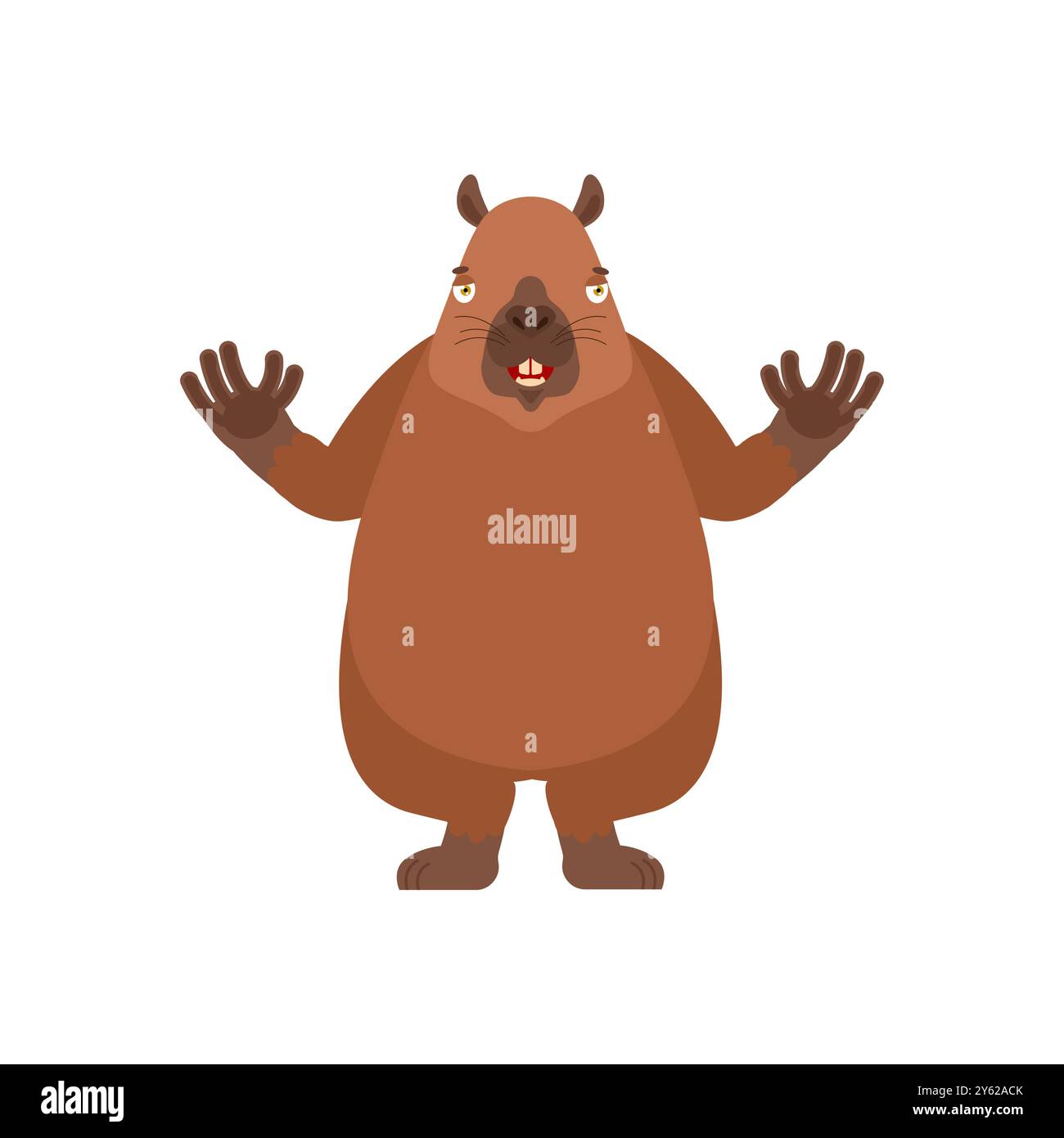 Capybara happy. rodent merry and Joyful Stock Vector Image & Art - Alamy