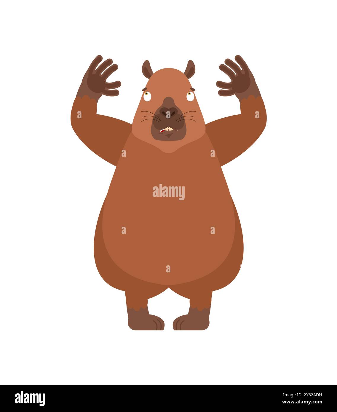 Capybara confused. rodent perplexed, rodent surprise Stock Vector Image ...