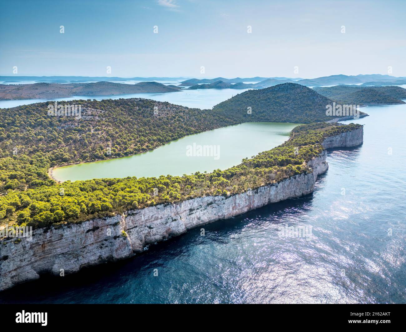 Nature park Telascica, Croatia - August 2, 2024: Telascica nature park ...