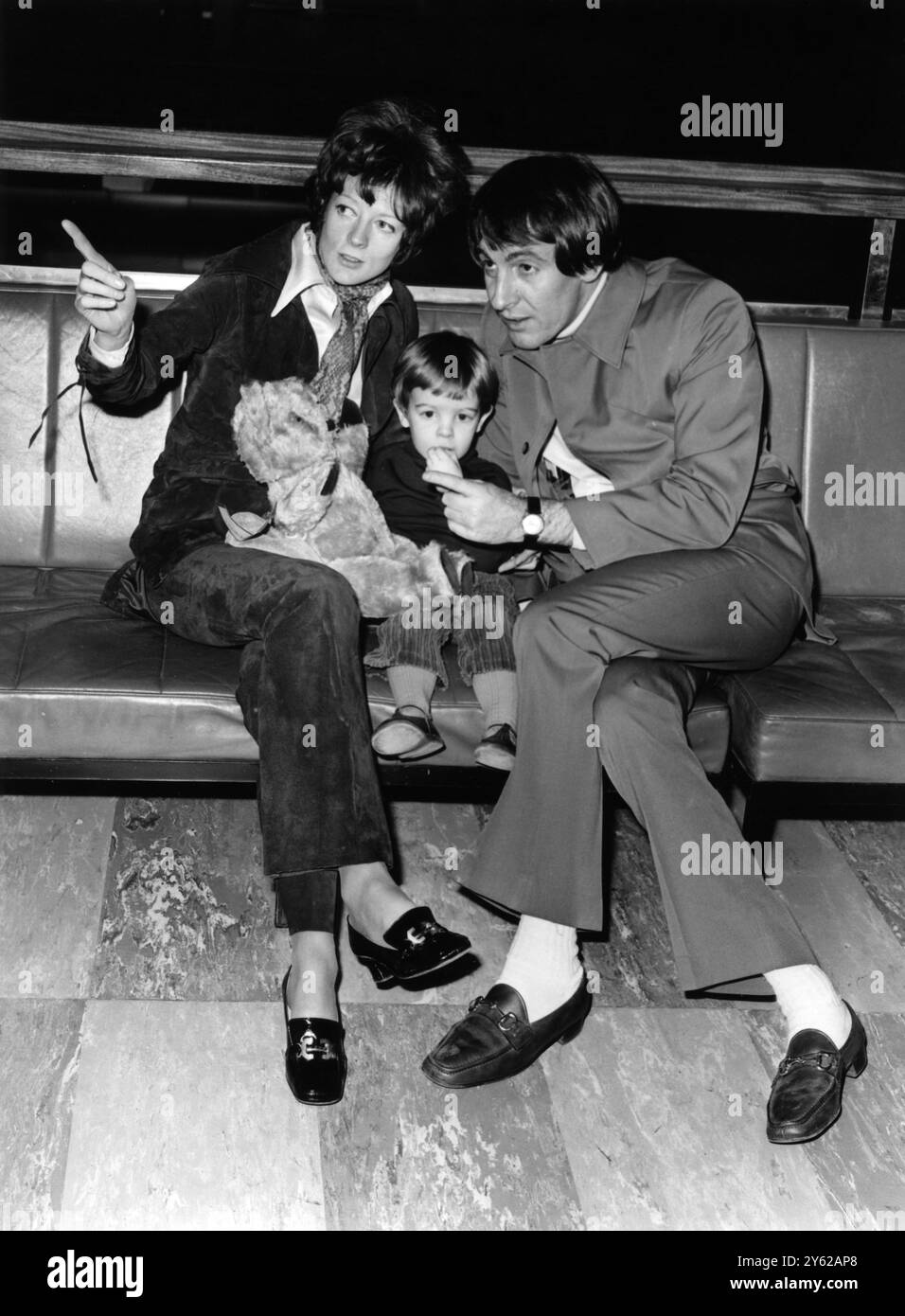 Maggie Smith and her actor husband Robert Stephens and their 2 1/2 year ...