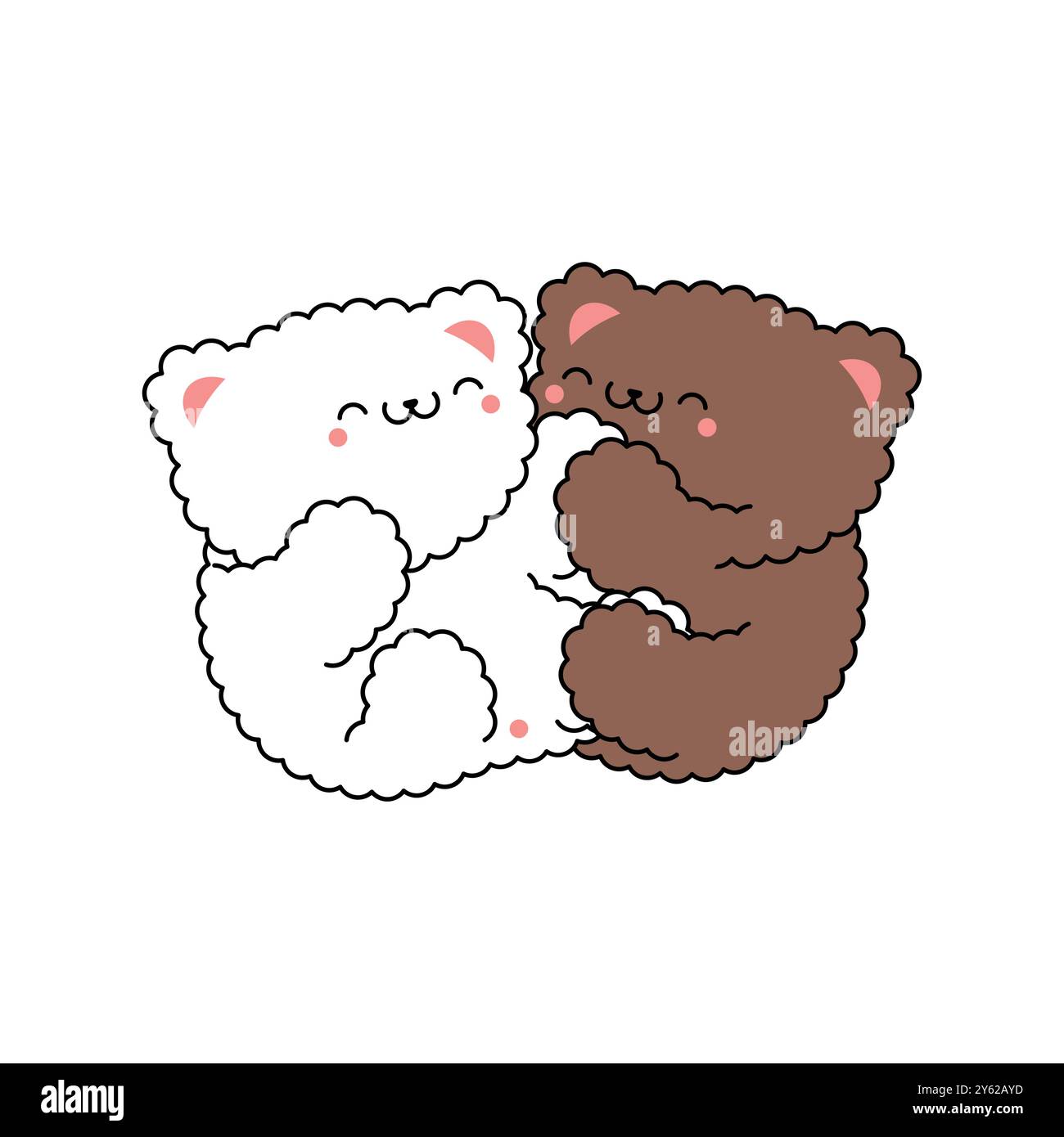 Cute bear Couple Lovers. Love and teddy bear. Cartoon character animal ...