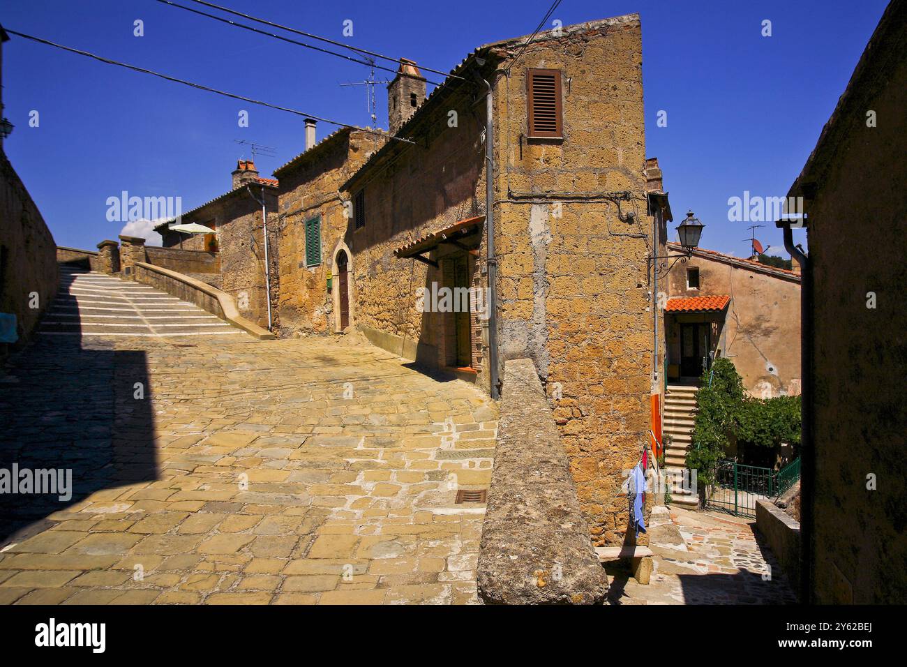 The medieval village of Sorano, in the Grosseto Maremma, it's located ...
