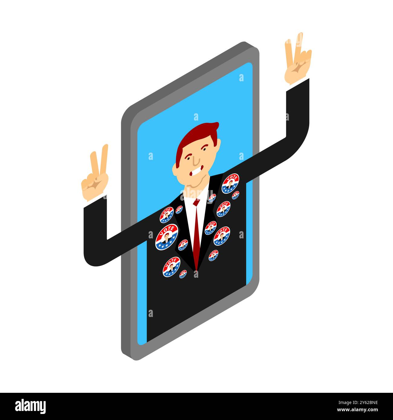 Presidential candidate scammer Fraudster. Online voting is fake. Guy ...