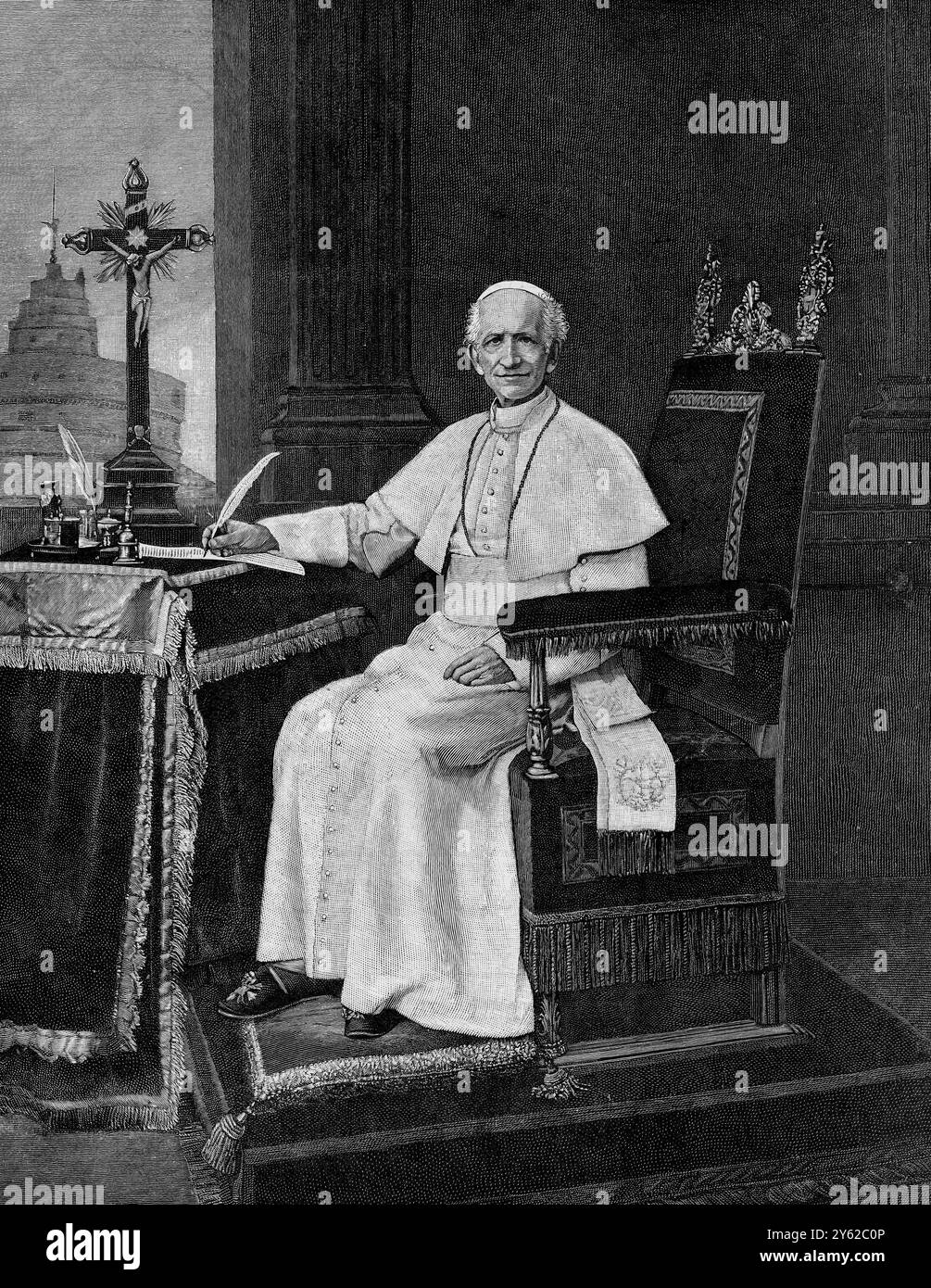 His holiness pope leo xiii Black and White Stock Photos & Images - Alamy